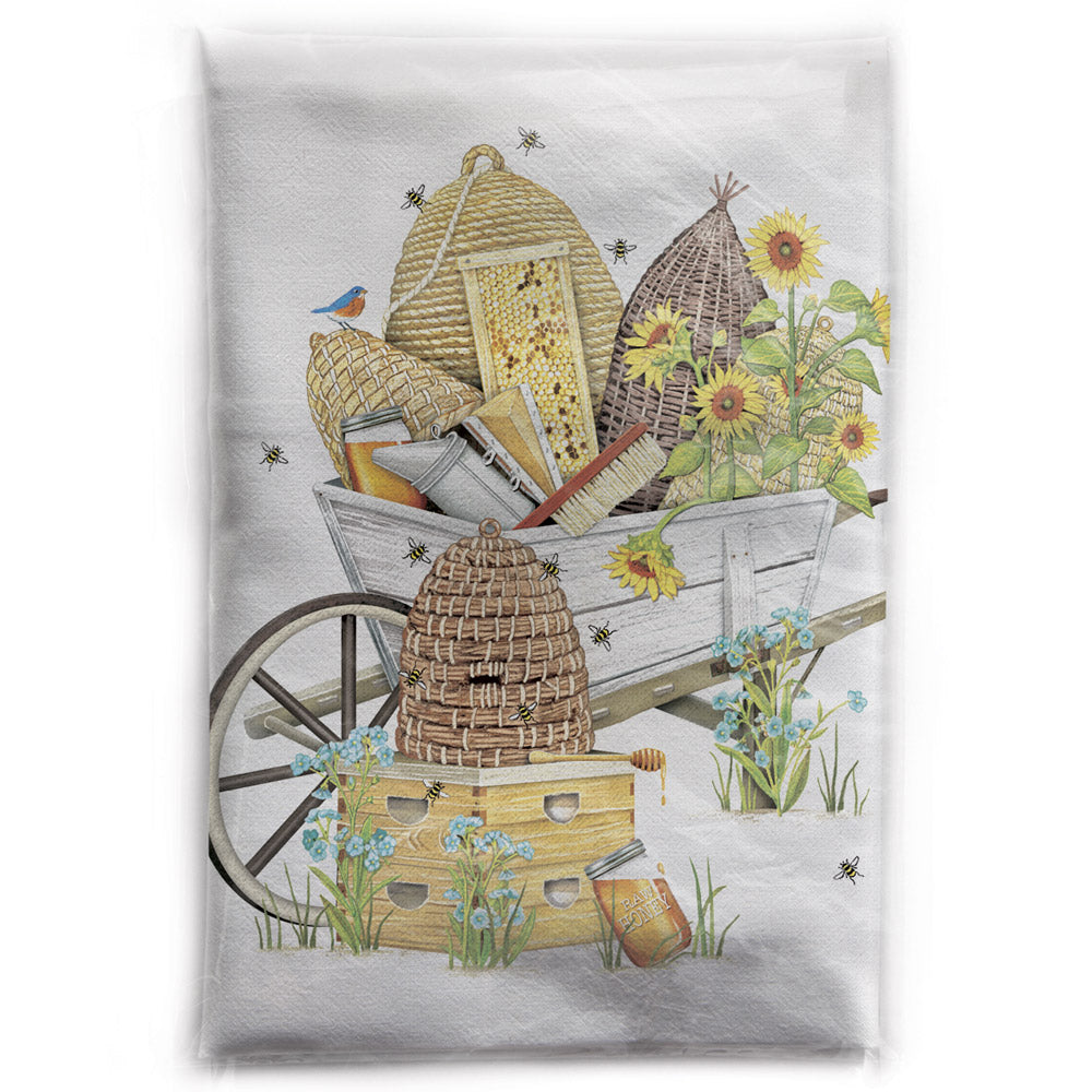 Beehive Wheelbarrow Bagged Towel – Ugly Duckling Treasures